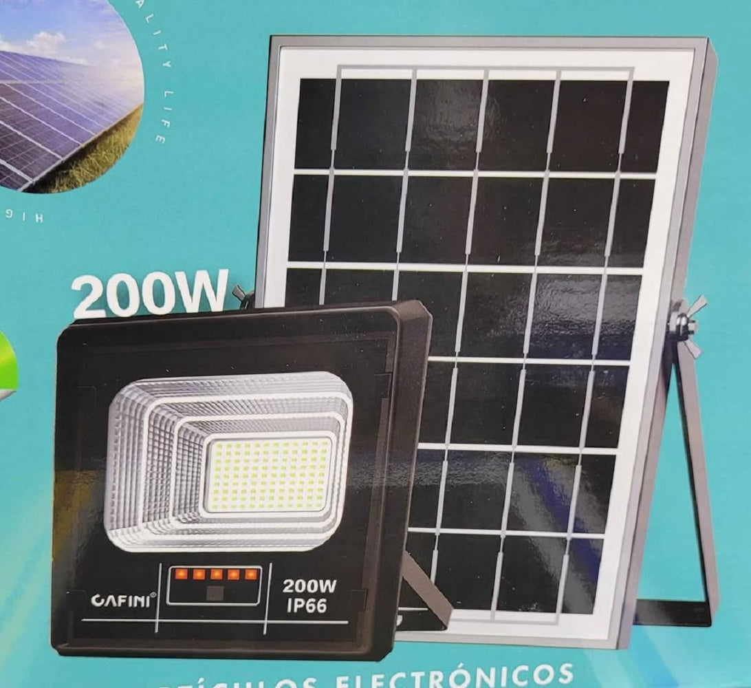 REFLECTOR SOLAR DE 200W CON PANEL SOLAR MARCA CAFINI CN-L3909T – GRUPO ...