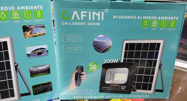 REFLECTOR SOLAR DE 200W CON PANEL SOLAR MARCA CAFINI CN-L3909T – GRUPO ...